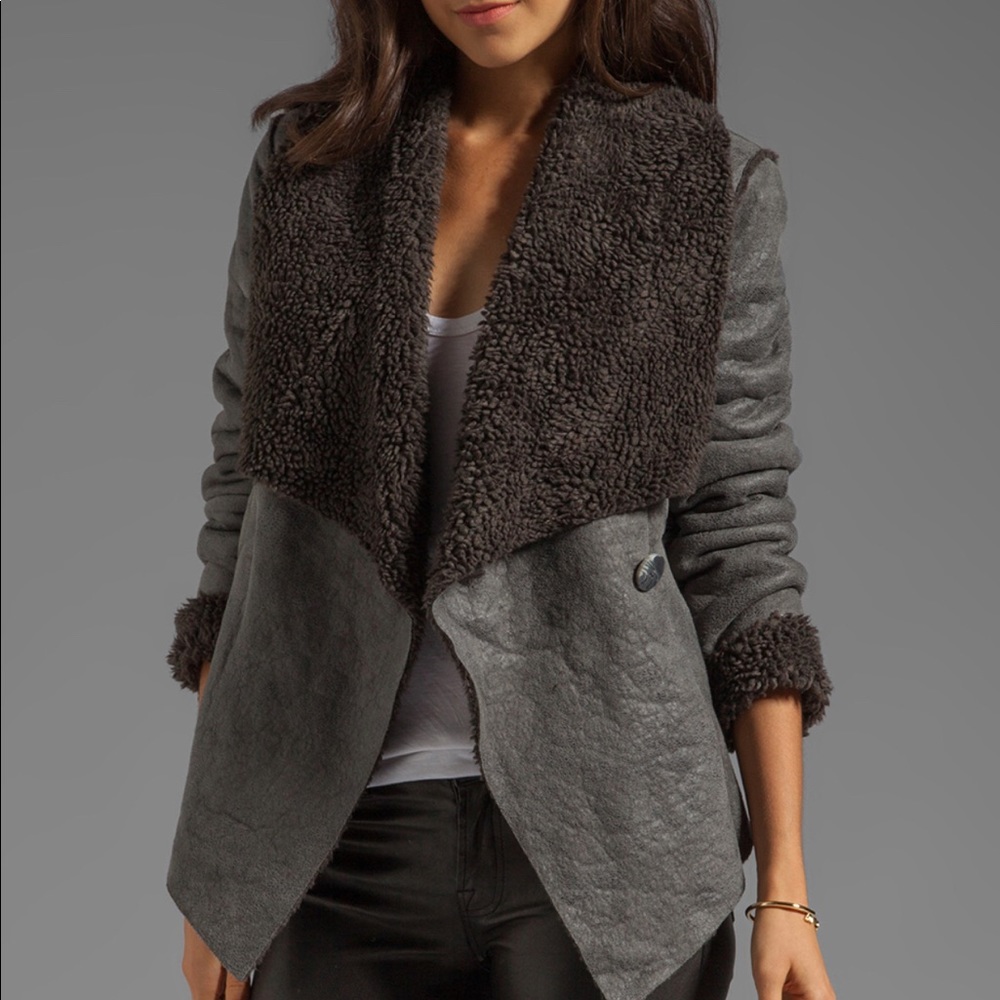 Bb Dakota Faux Shearling/Suede Jacket - Gem